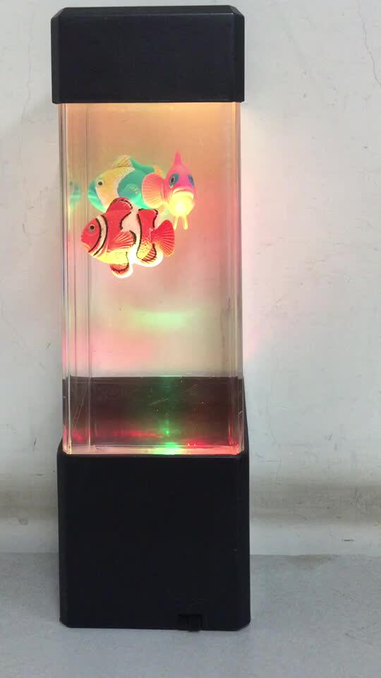 Led Mini Fish Tank Water Light Box Water Polo Aquarium Night Light ...