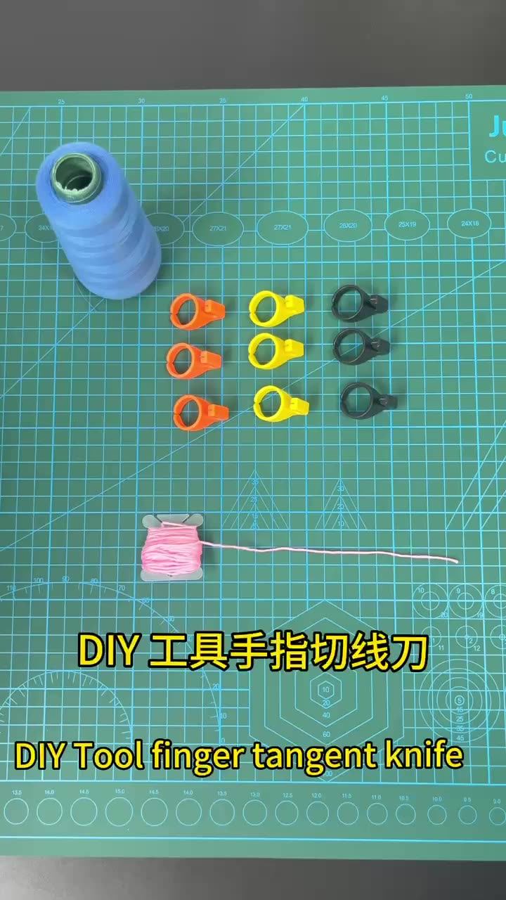 New Plastic Thimble Sewing Ring Thread Cutter Finger Blade Needle Craft ...