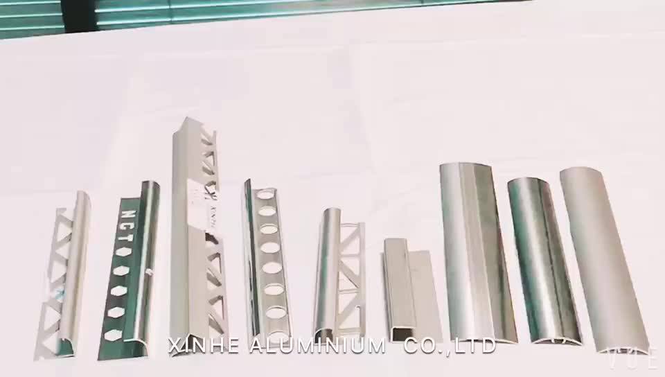 1 2 4 Inch Thick Aluminum Tile Trim Ceramic Metal Bullnose Carpet Tile ...