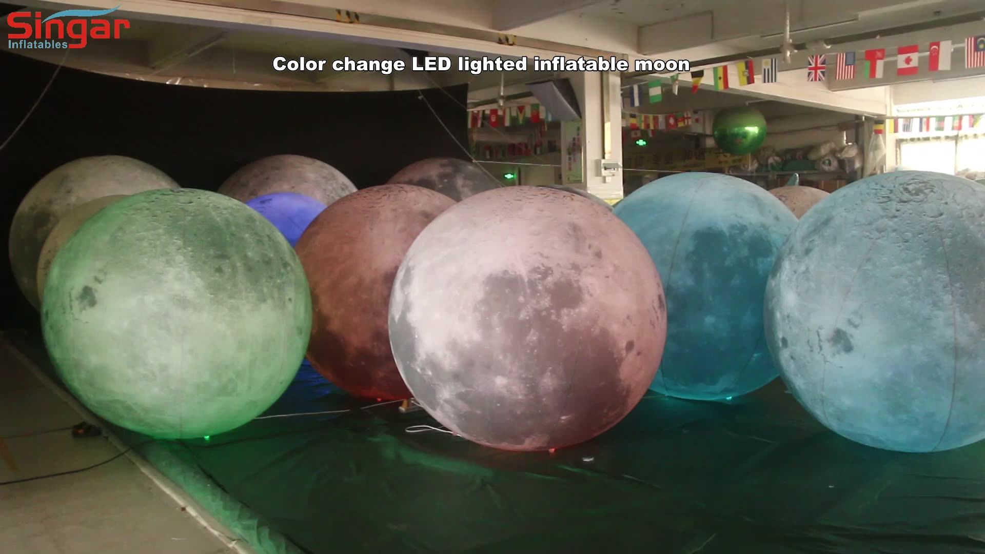 Giant Opblaasbare Led Verlichting Maan Ballon Voor Decoratie - Buy ...