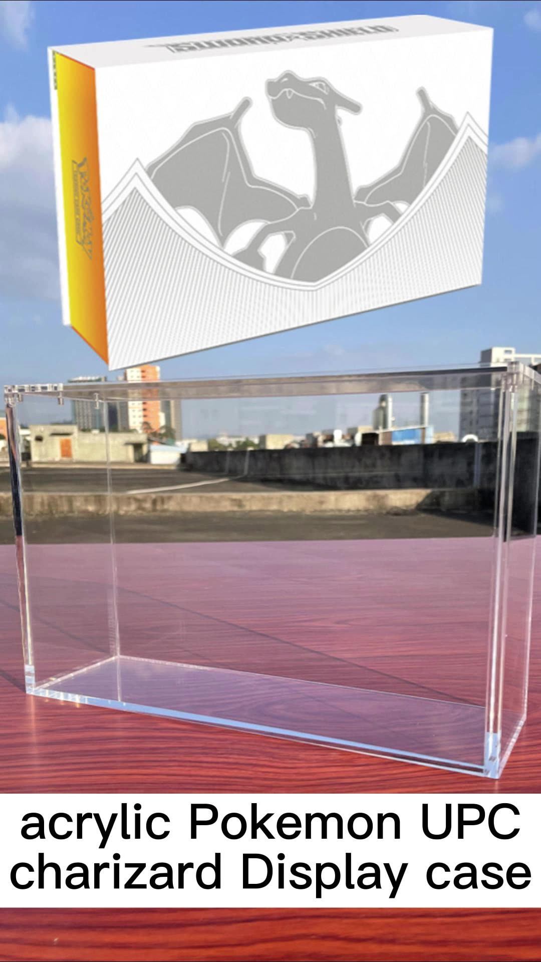 Ray Yi Magnetic Pokemon Acrylic Charizard Upc Box Display Case For ...