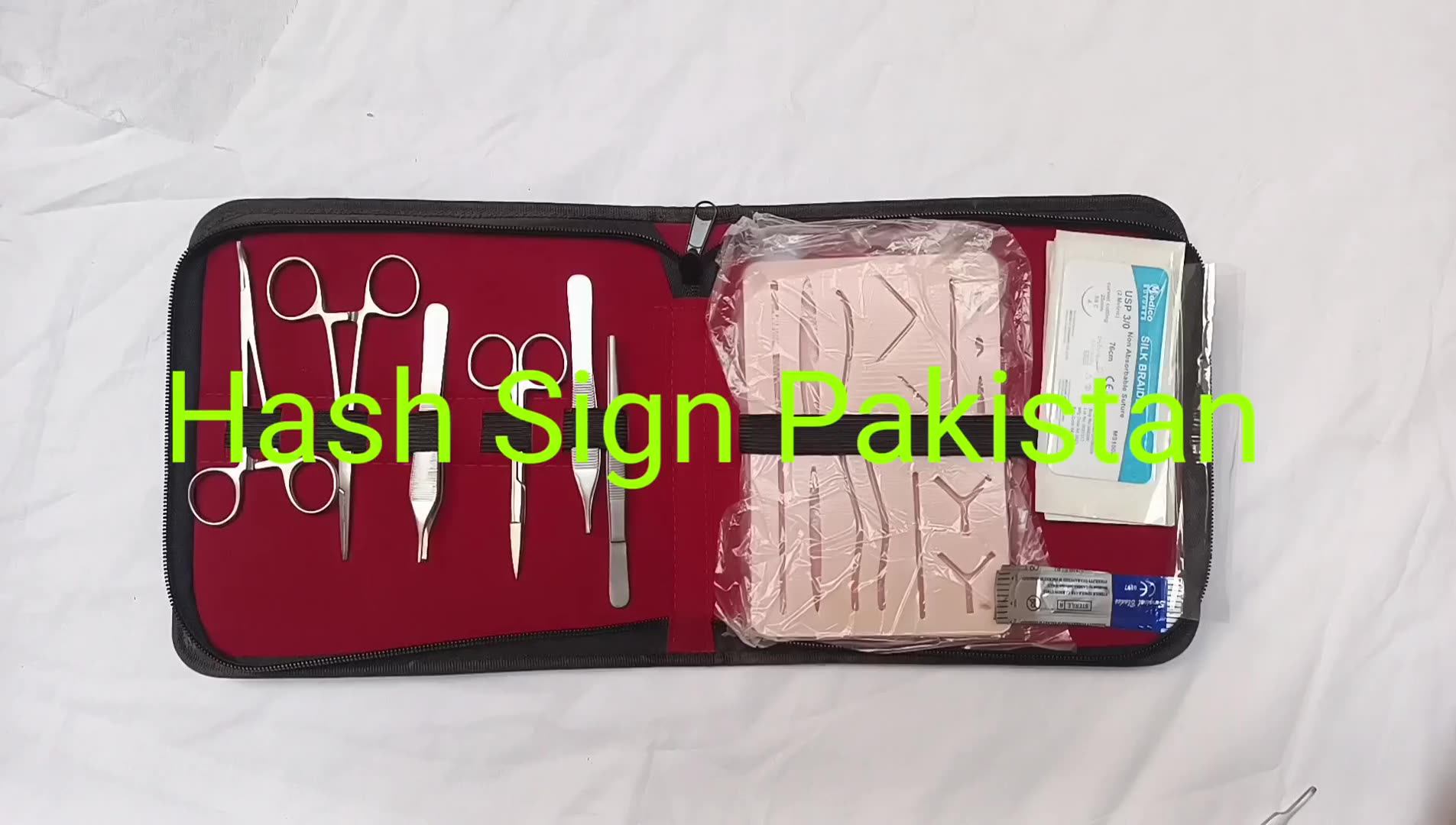 Suture Practice Kit With Skin Silicon Suture Pad With Pre-cut Wounds ...