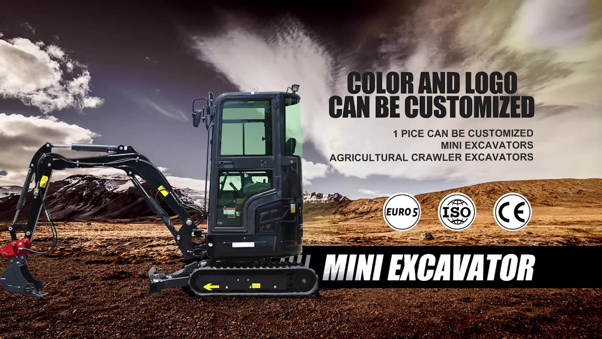 Chinese Factory China Mini Digger Micro Digger 1 Ton Mini Excavator 1.8 ...