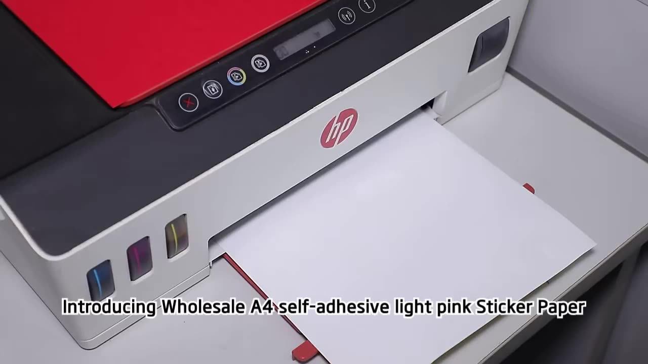 A4 Matte Light Yellow Sticker Paper Self-adhesive 25 Sheets Waterproof ...