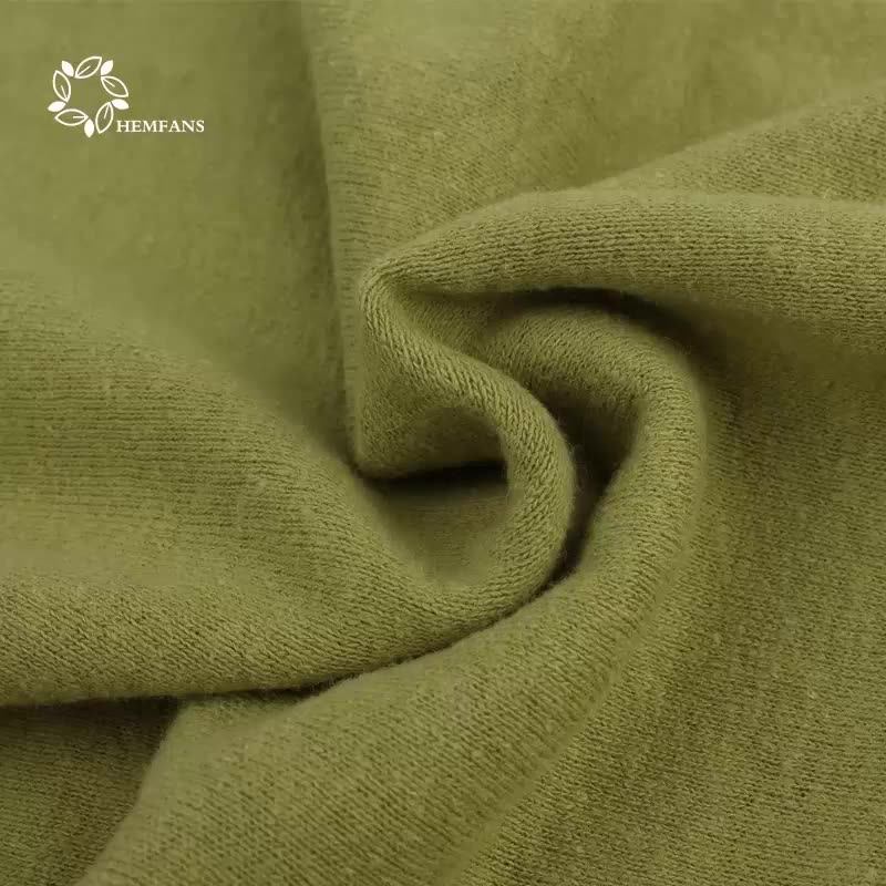 Eco-friendly 100% Natural Organic Hemp Fabric Jersey For Hemp T-shirt ...