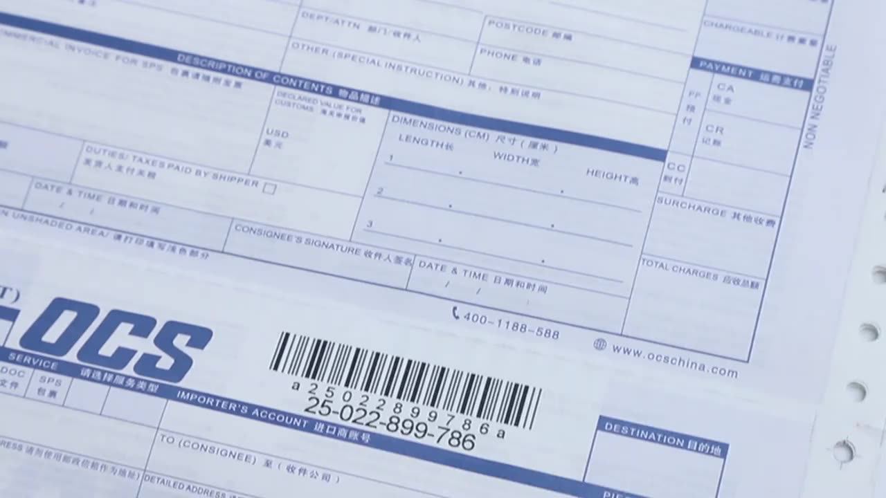 China Wholesale Barcode Express Waybills Printing For Tnt,Dhl Courier ...