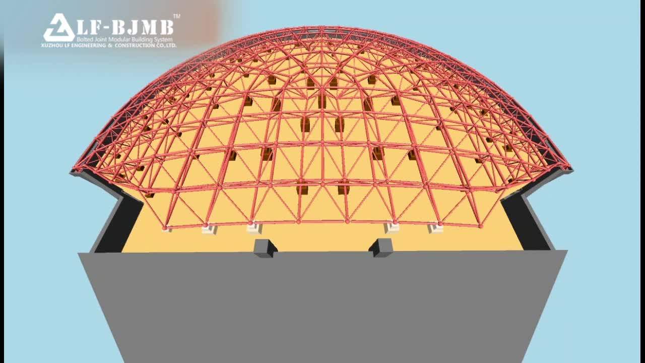 Baja Modular Struktur Rangka Ruang Patri Kaca Optik Dome Atap Gereja ...