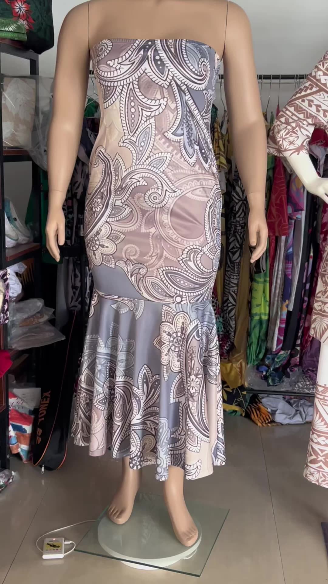 High Quality Sustainable Polynesian Tribal Design Elegant Blue Tube Top ...