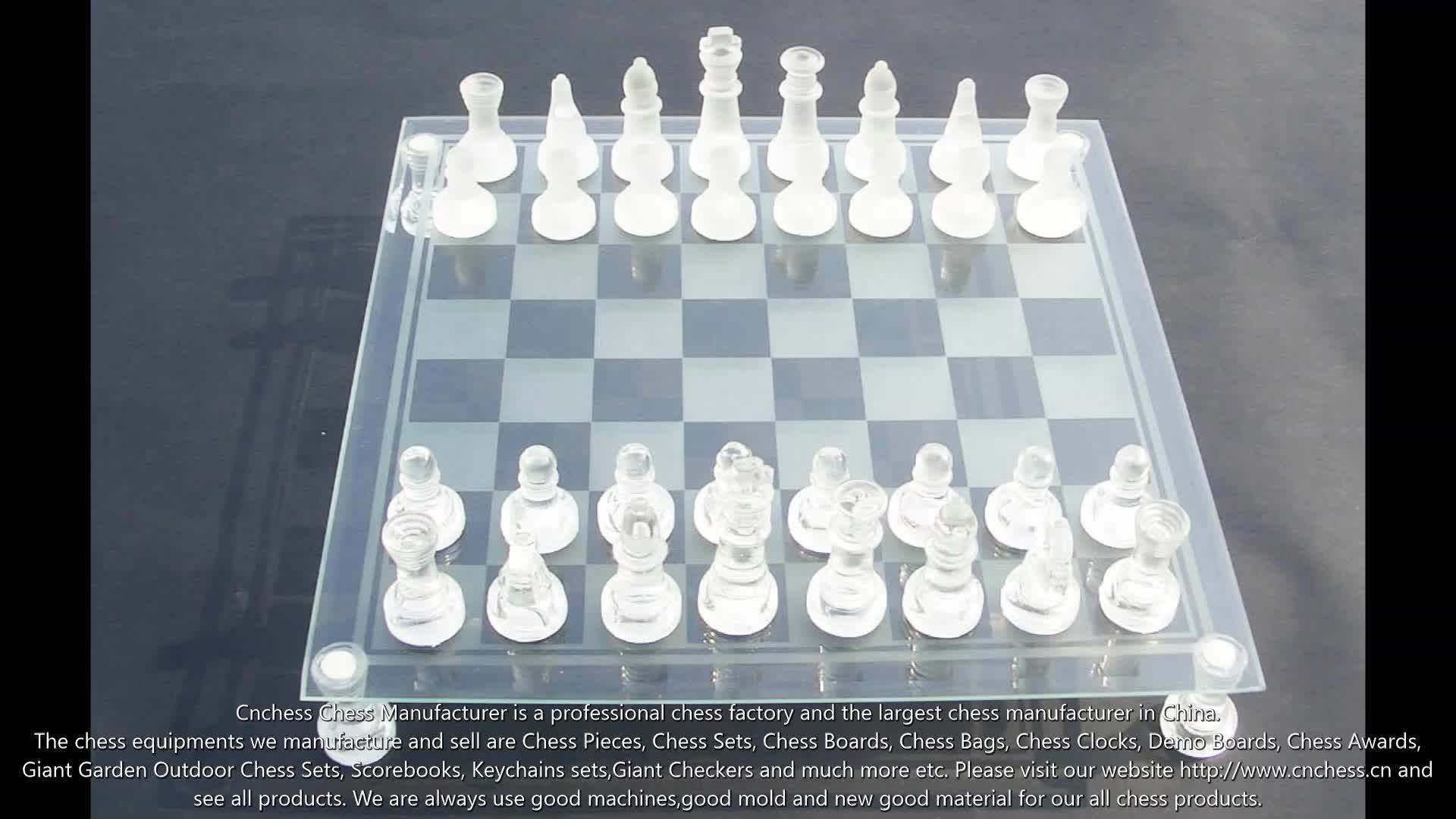 Glass Chess Set With Black+clear Chess Pieces And Clear Board - Buy ...