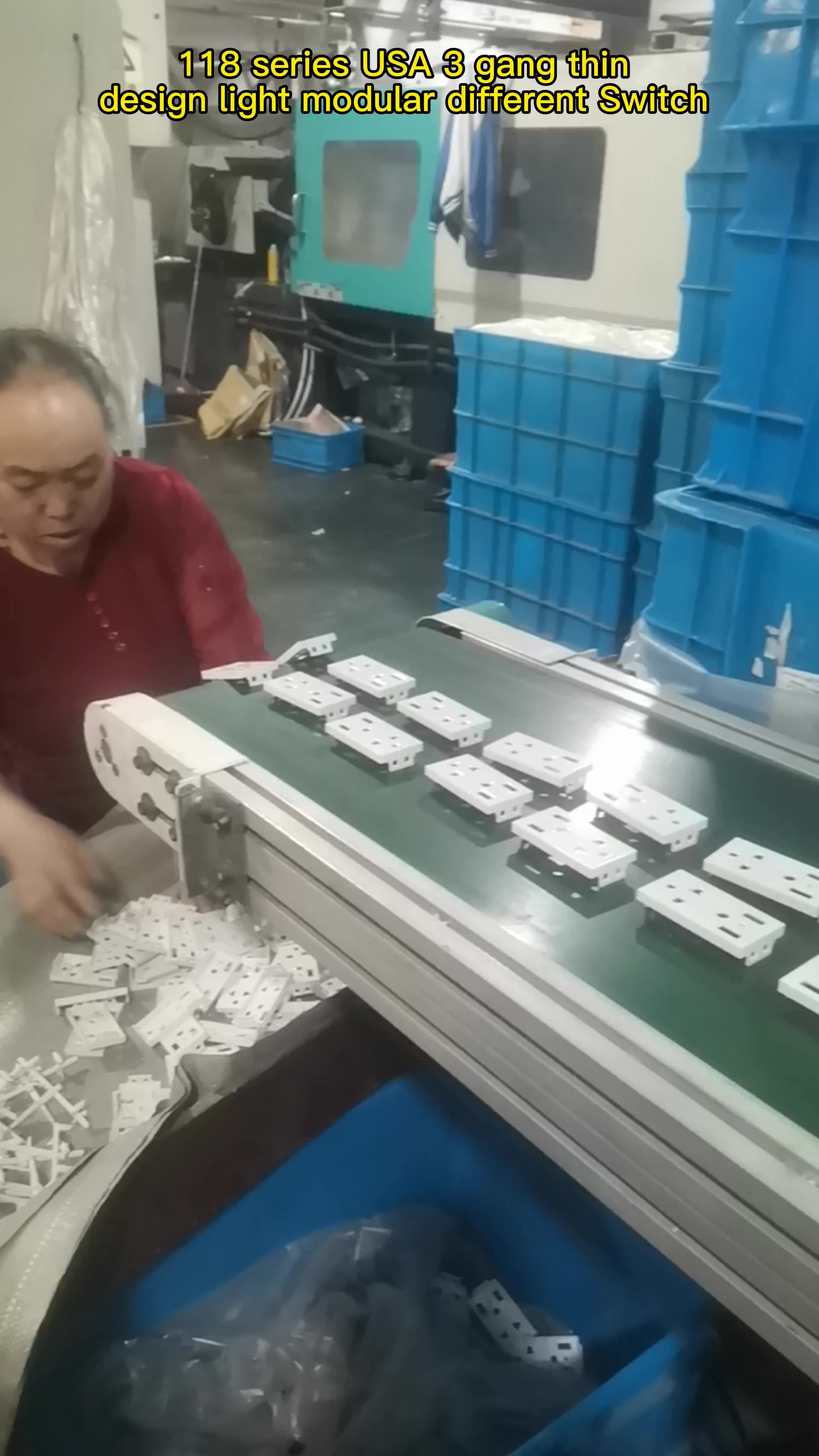 118 Type Us Standard Newest Design 2 Gang 1 Way With 2 Pin Socket Push ...