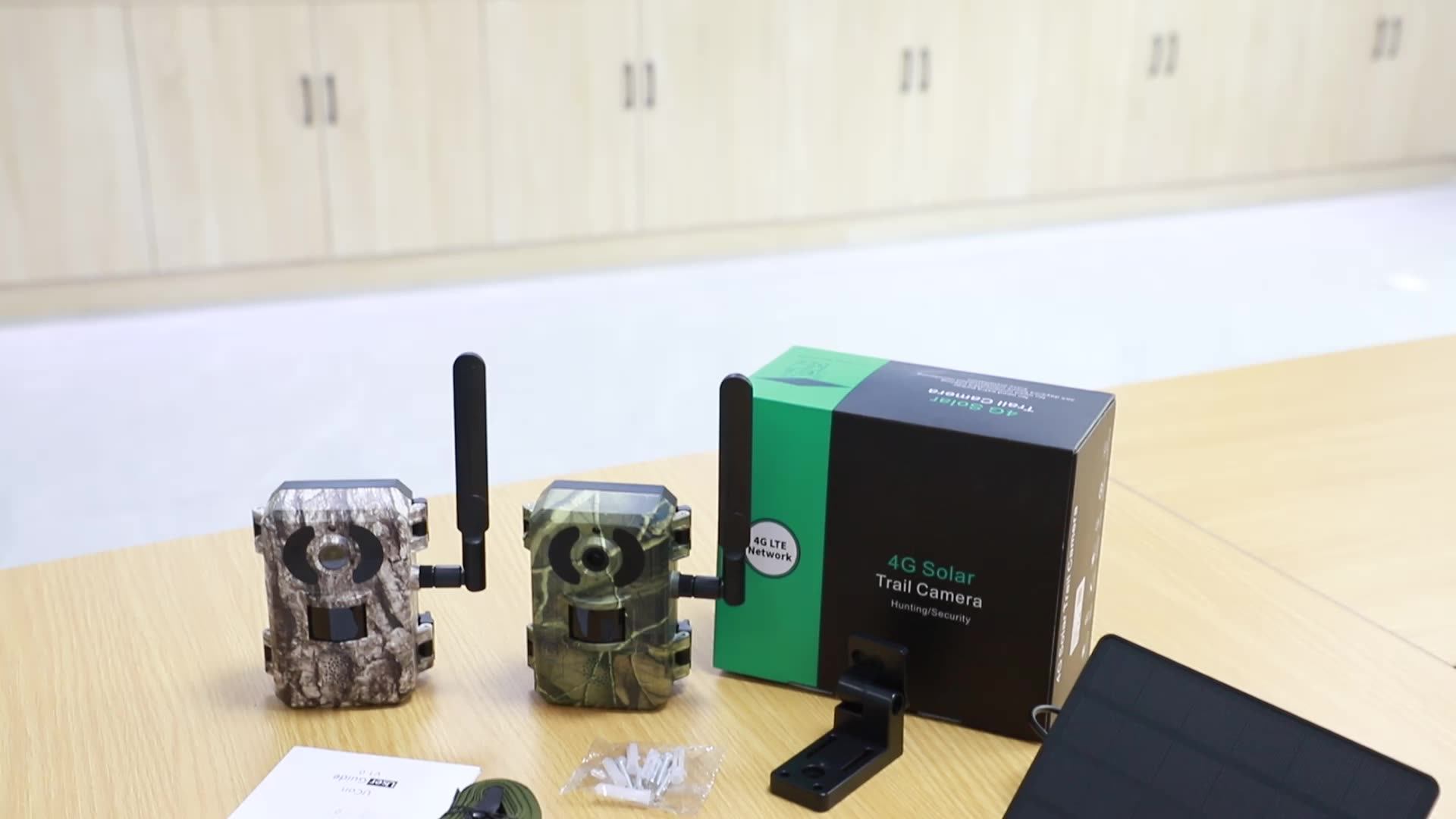 4mp 2k Camouflage 4g Camera Solar Powered Pir Sensor Motion Detection ...