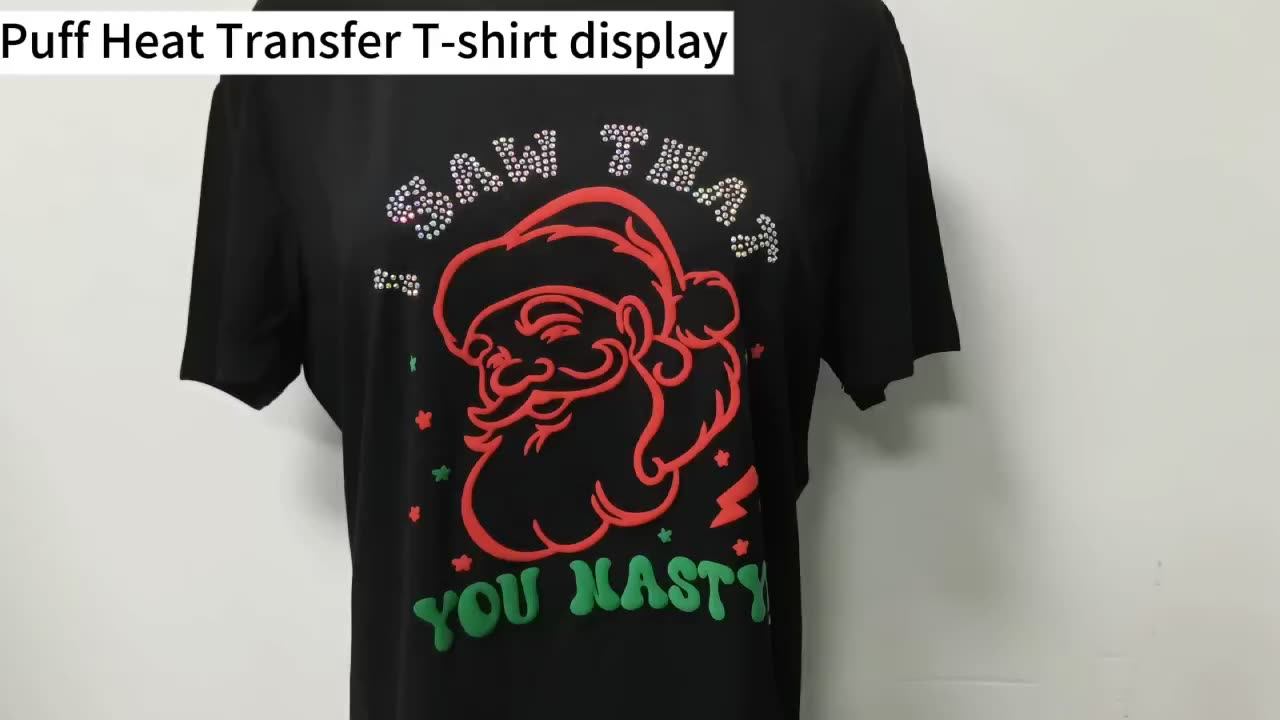 Custom Wholesale 3d Puff Print Vinyl Heat Transfer Custom Logo 3d Puff ...