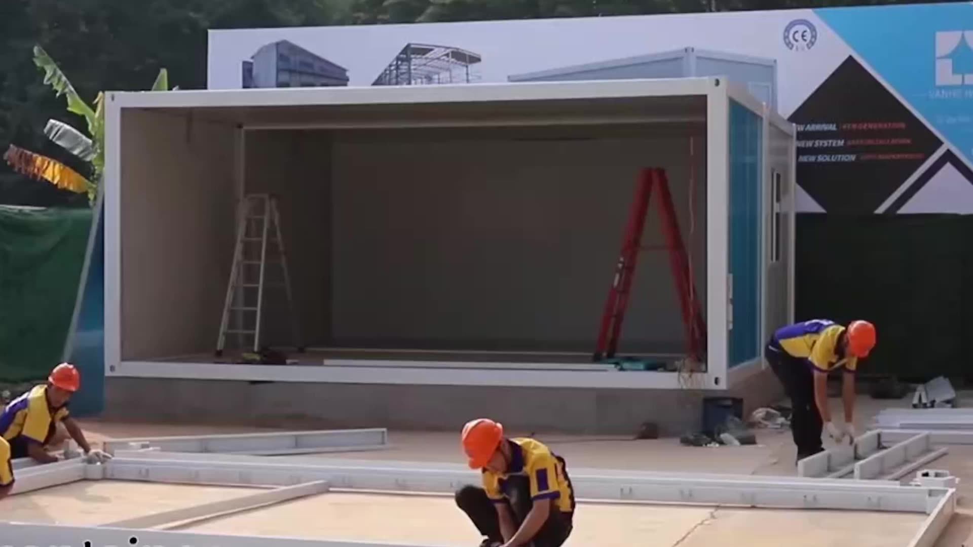 20ft Detachable Container Living Prefab Flat Pack For Construction Site ...