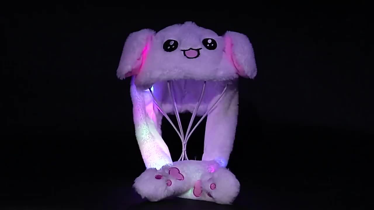 Wholesale Fashion Novelty Light Crown Rabbit Gift Led Kids Plush Animal ...