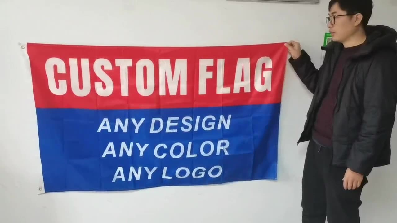 Custom Double Sided Flag Banners Customize Print 3x5 With Logo And Wall ...