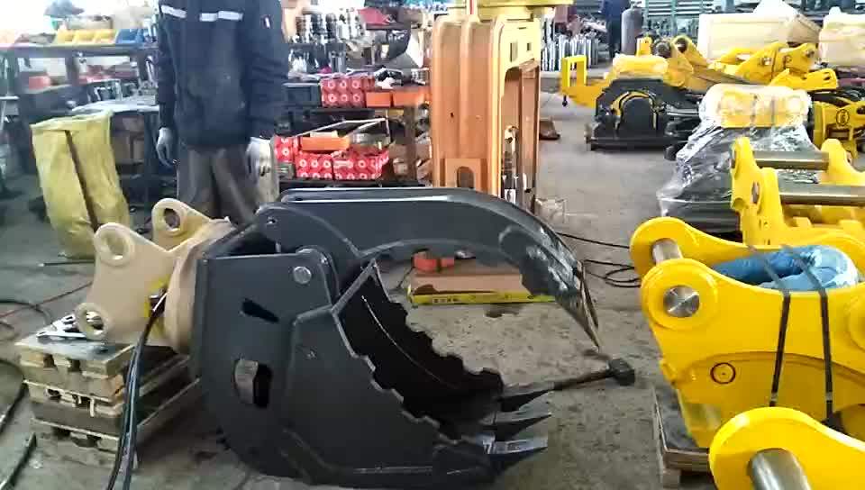 4-9tons Small Excavator Mounted Hydraulic Rotating Grab Bucket Grab ...