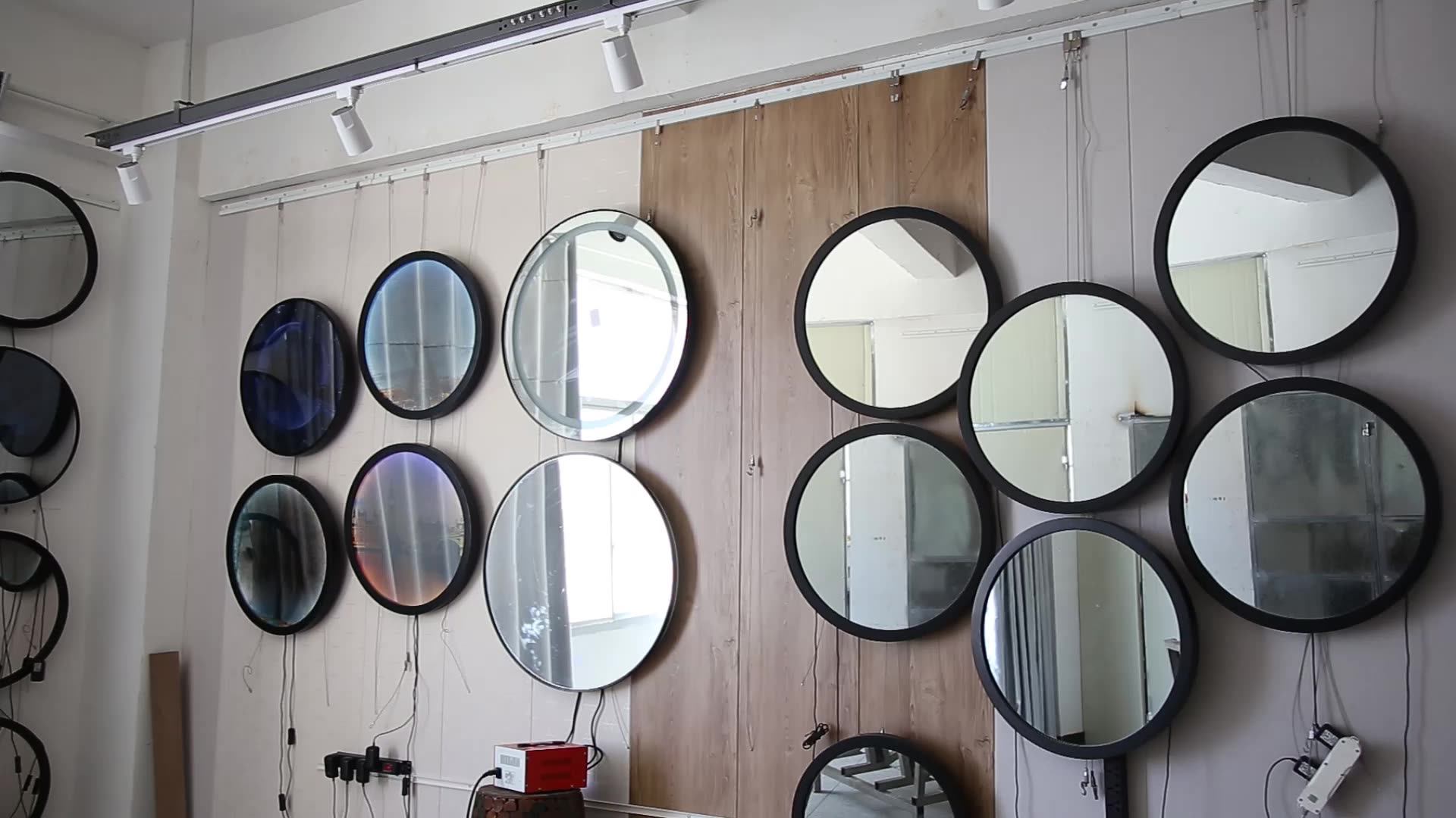 Modern Led Round Touch Screen Defogger Designed Framed Smart Bathroom ...