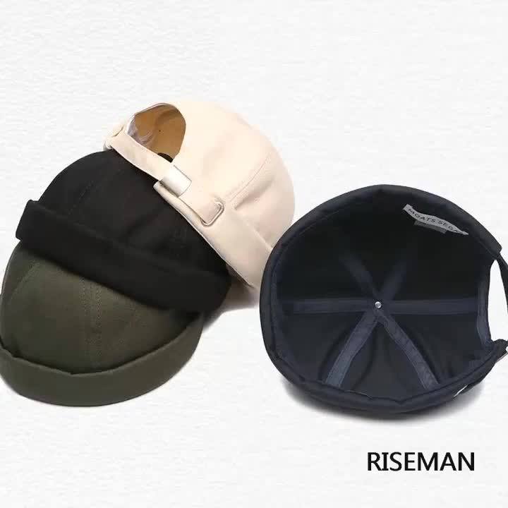 Wholesale Top Buttons Custom Size Fitted Brimless Cotton Visorless ...