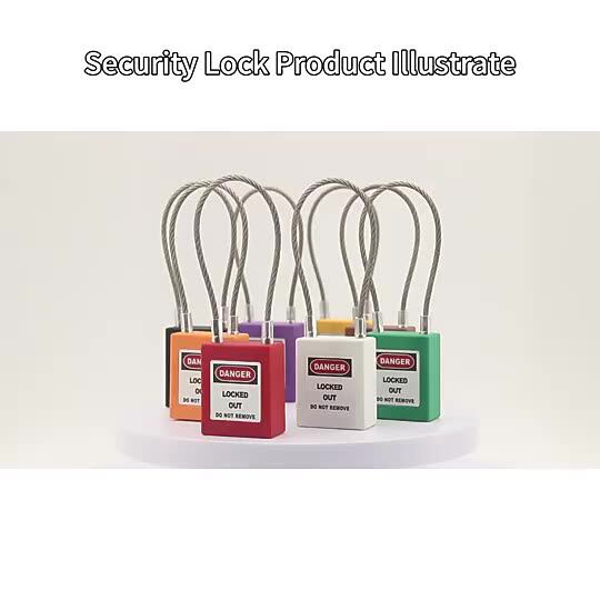 Lockout Tagout Industrial Safety Steel Cable Lock Dustproof Security ...