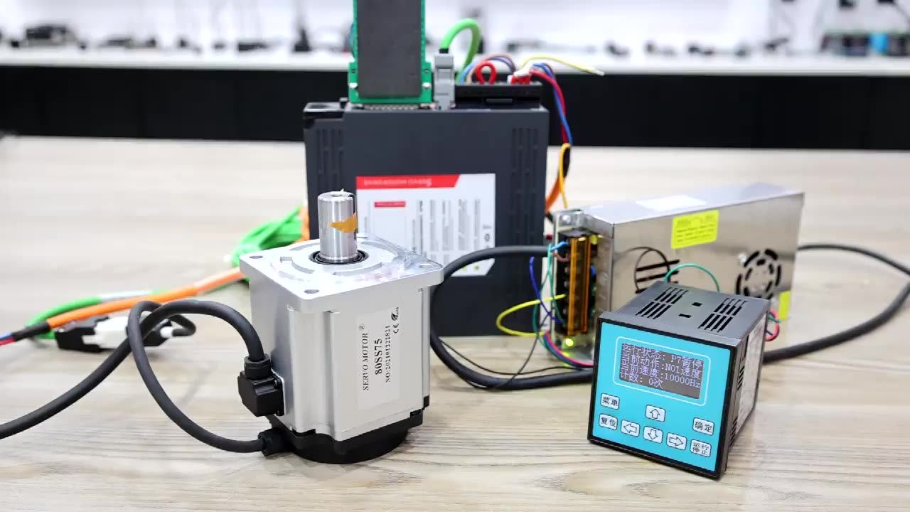 80ss75 Servo Motor Driver Cnc Kit Asd275 220v 2.4n.m 4.4a 3000-6000rpm ...