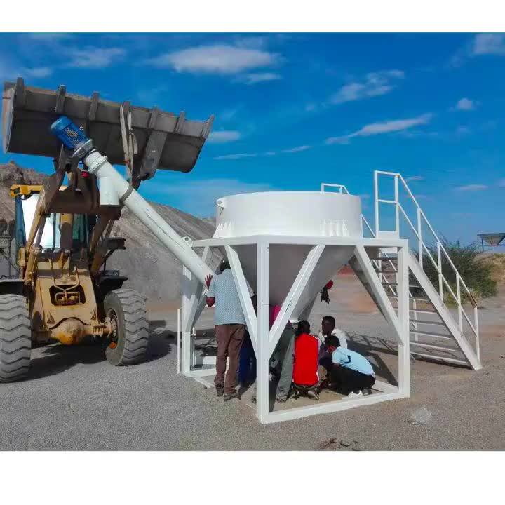 3cbm Small Cement Silo,Mini Cement Hopper,Silo With Bagging Structure ...