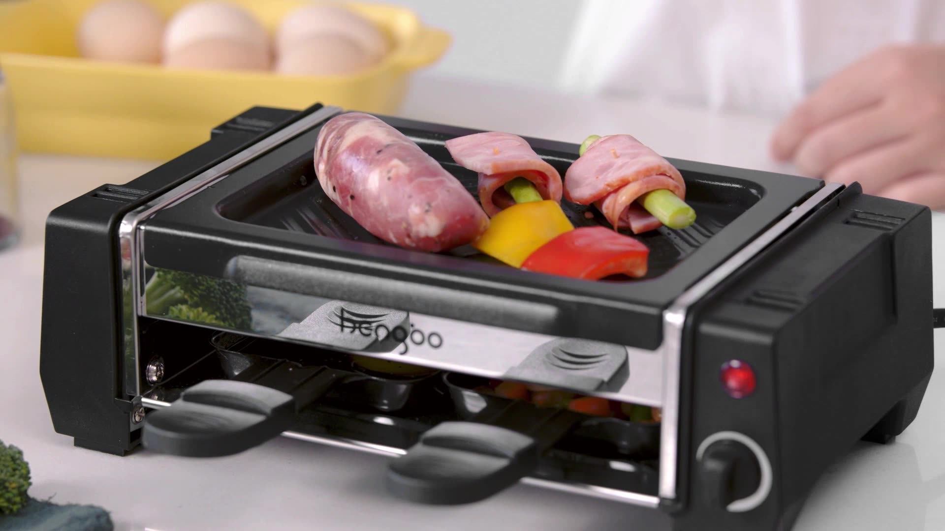 Teppanyaki Pan Non-stick Coating Portable Smokeless Kebab Table Mini ...