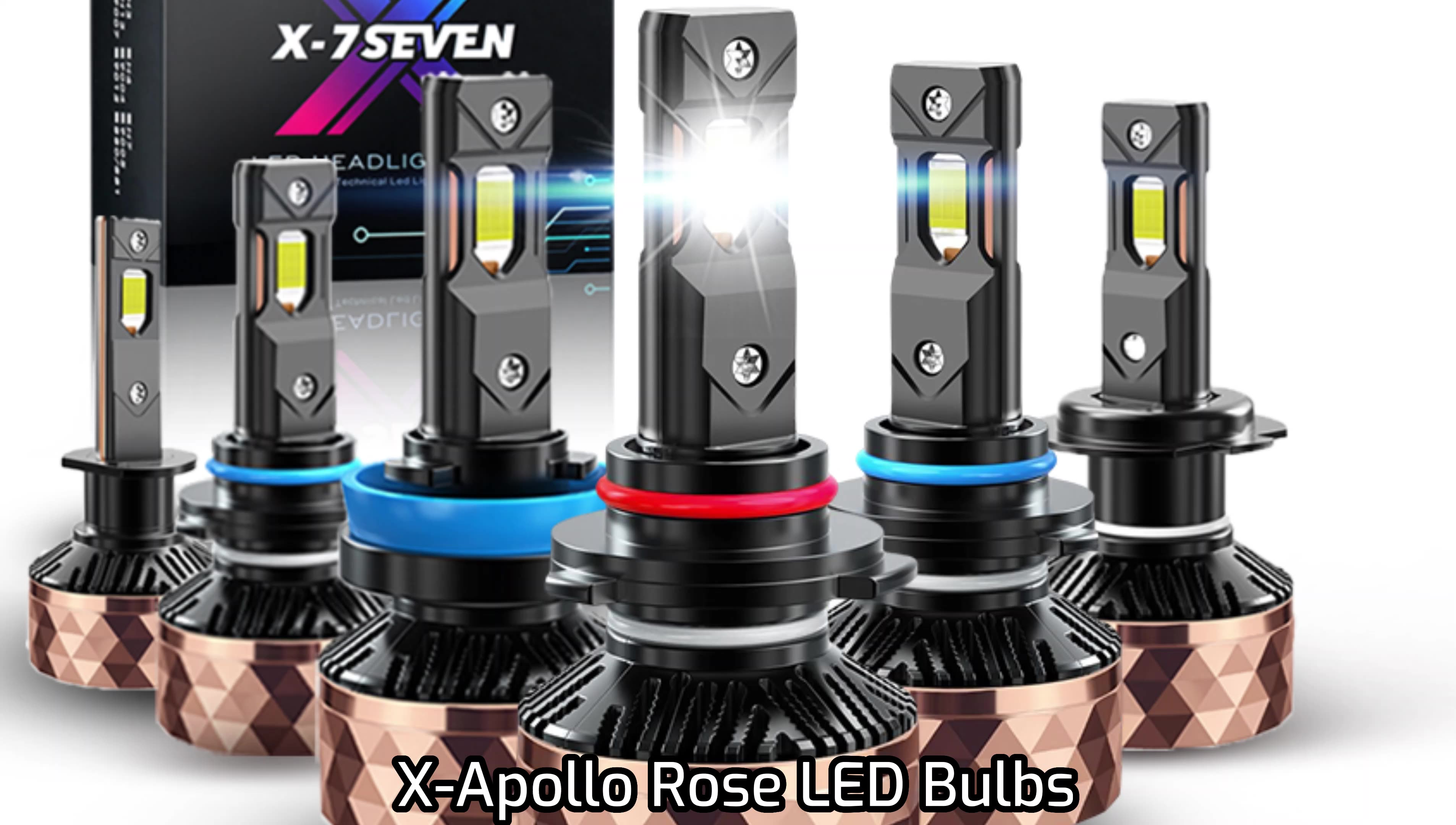 X-7seven Apollo Rose 2024 New Style 220w 50000lm 6500k H4 Led Headlight For Car H7 Led Headlight ...