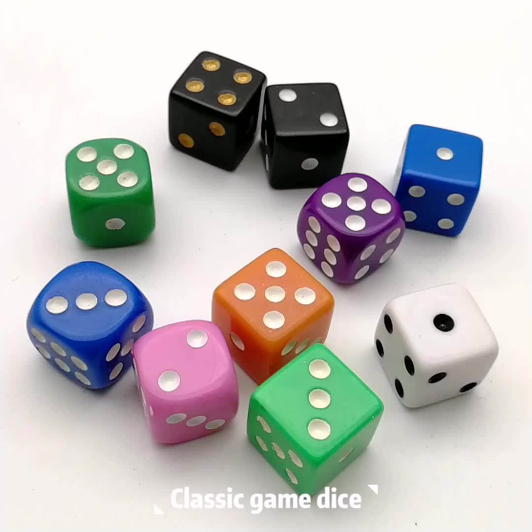 Custom Standard 6 Sided Plastic Game D6 Board Game Dice Pieces With ...