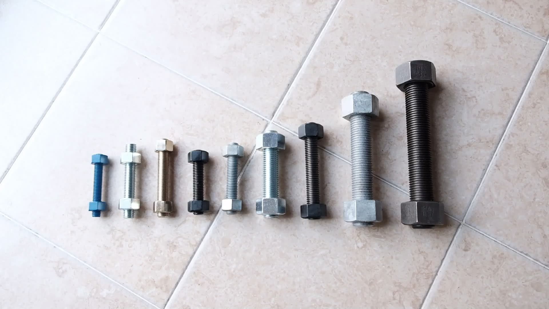 Xylan Coating 1424 Ptfe Fluoro A193 B7 Stud Bolt With 2h Nut - Buy Stud ...