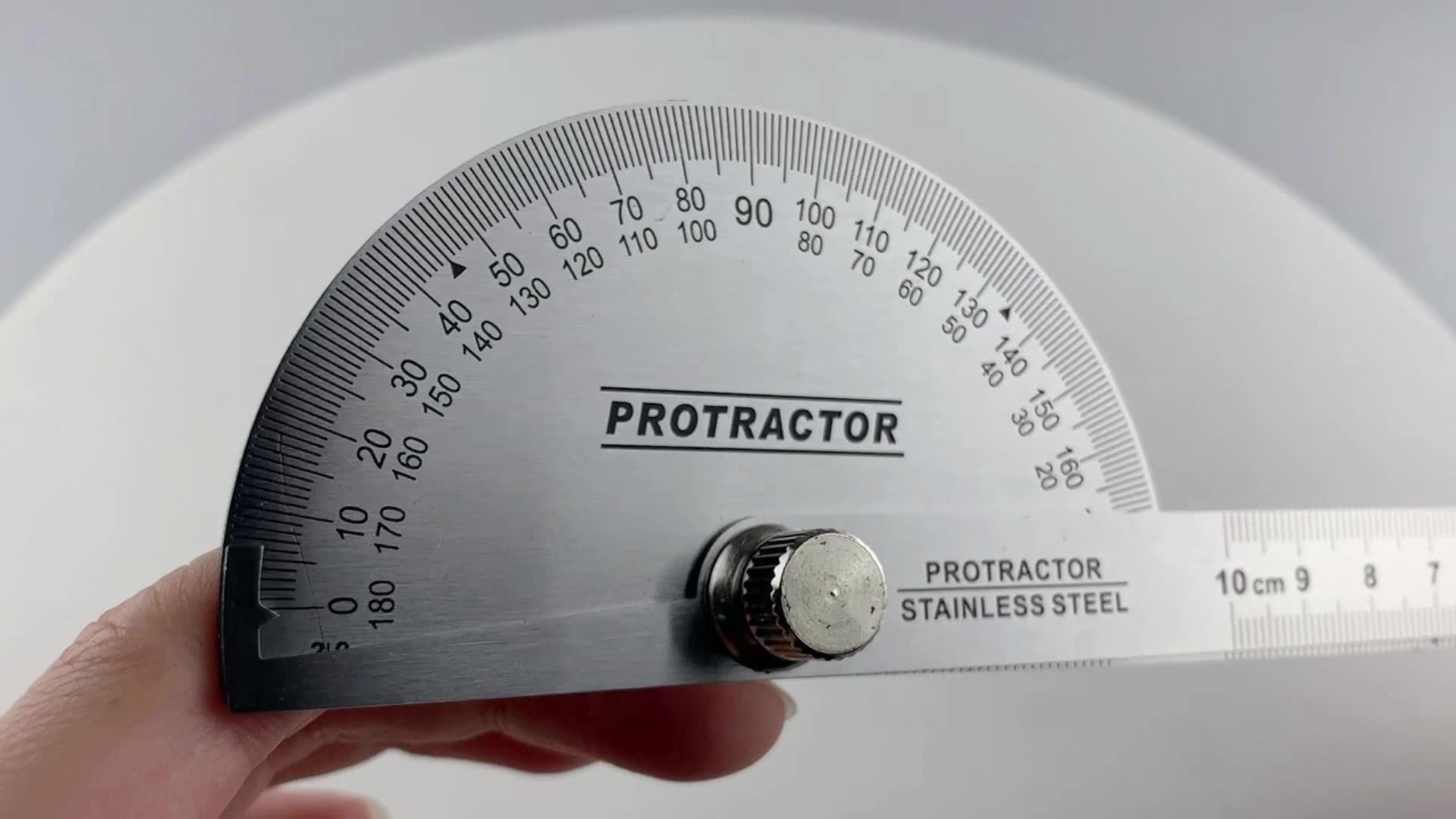 H0066 180 Degree Protractor Metal Angle Finder Goniometer Angle Ruler ...