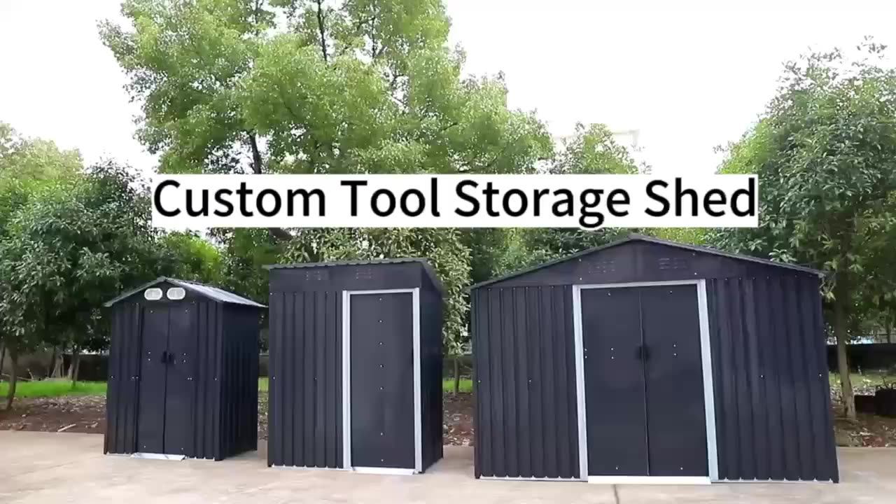 Galvanized Metal Tiny House Metal Outdoor Storage Shed Galvanized Steel ...