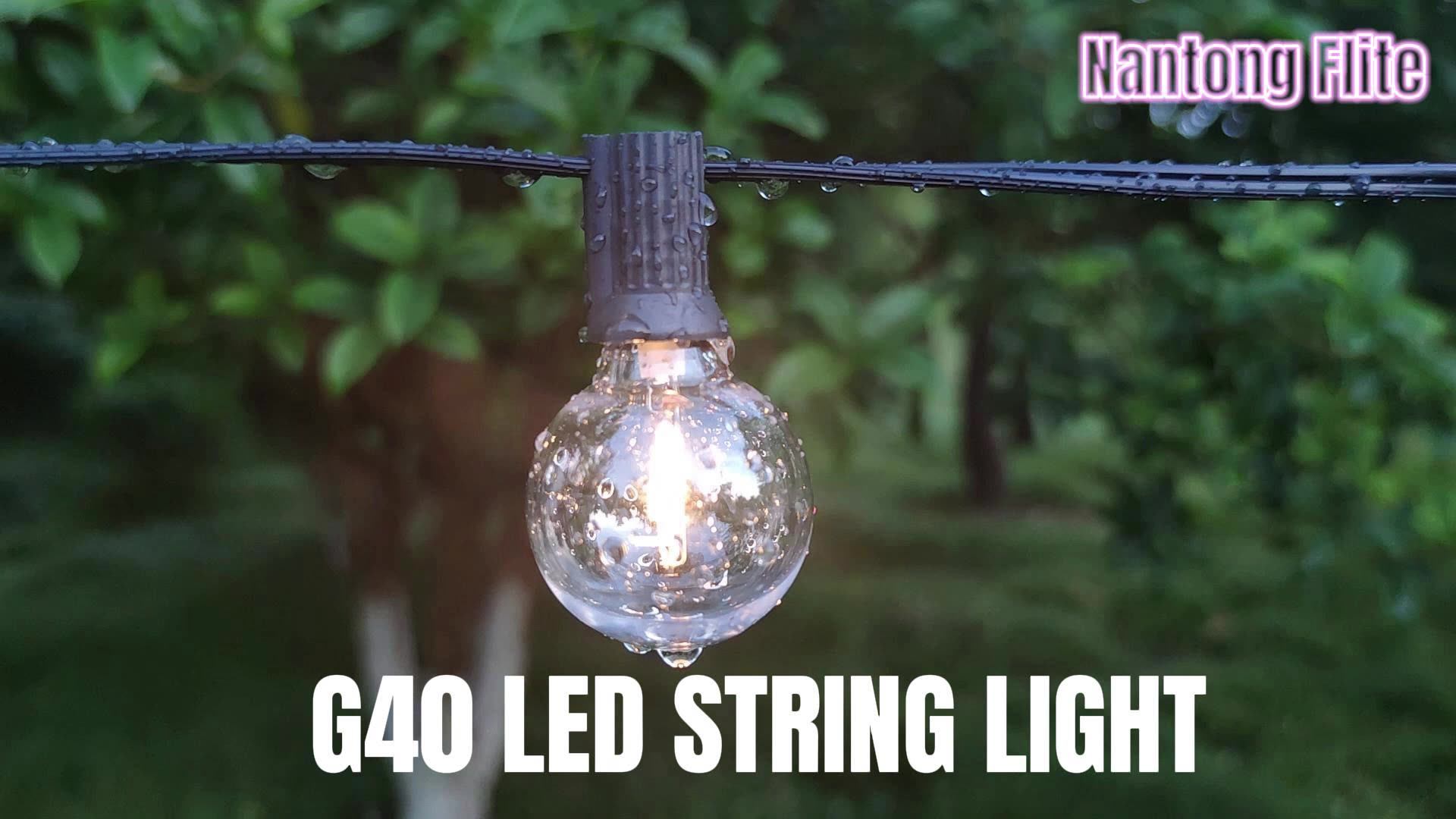 Ip44 Customizable G40 Led Ferry String Lights For Outdoor Wedding Party ...