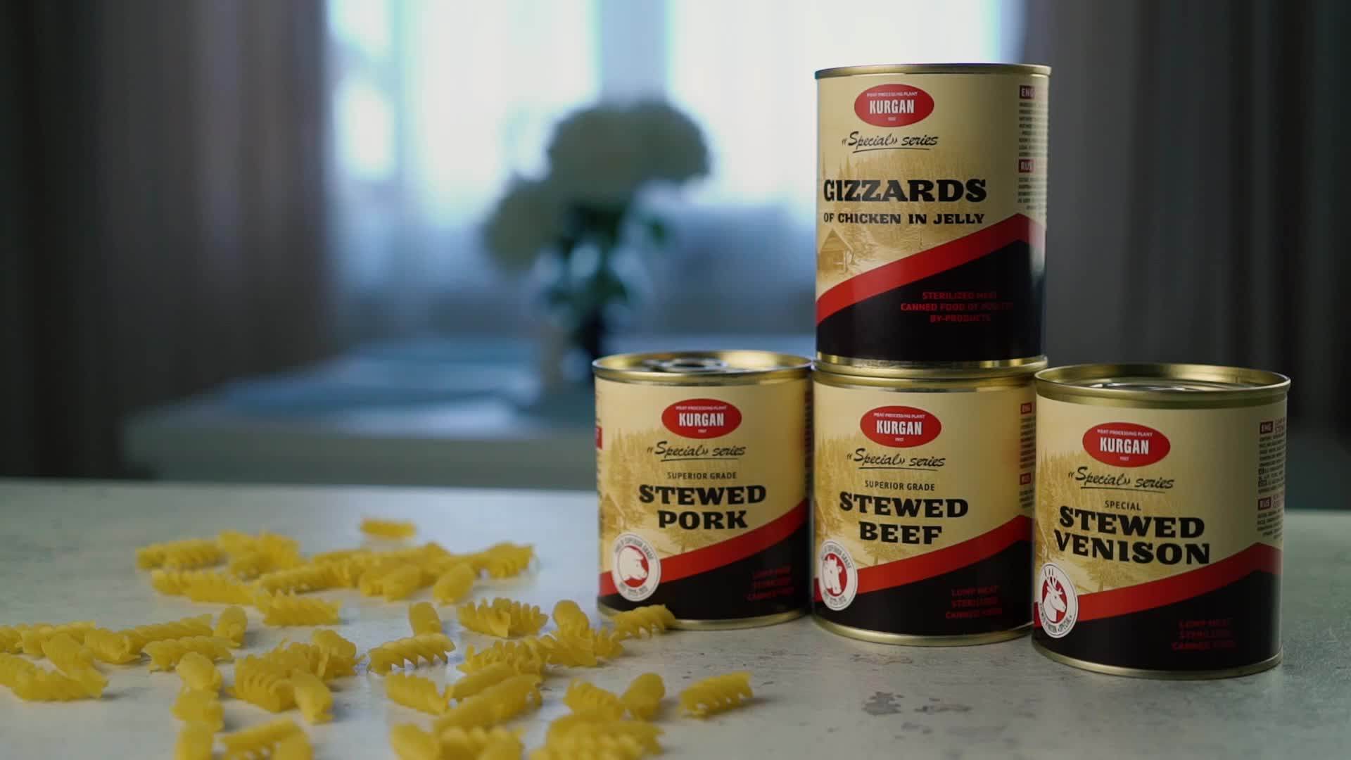 Kurgan Canned Shredded Stewed Beef Lump Meat Sterilized Canned Food ...