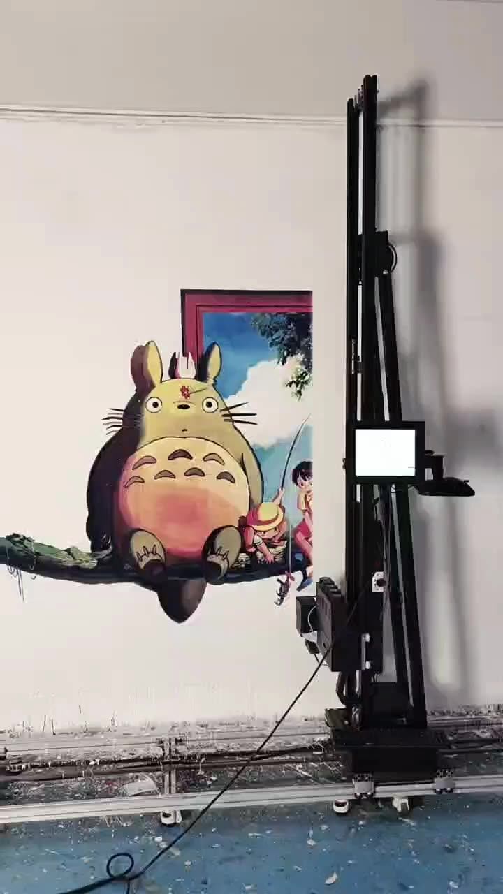 Vertical Wall Painting Machine Outdoor And Indoor Printer For Wall Hd ...