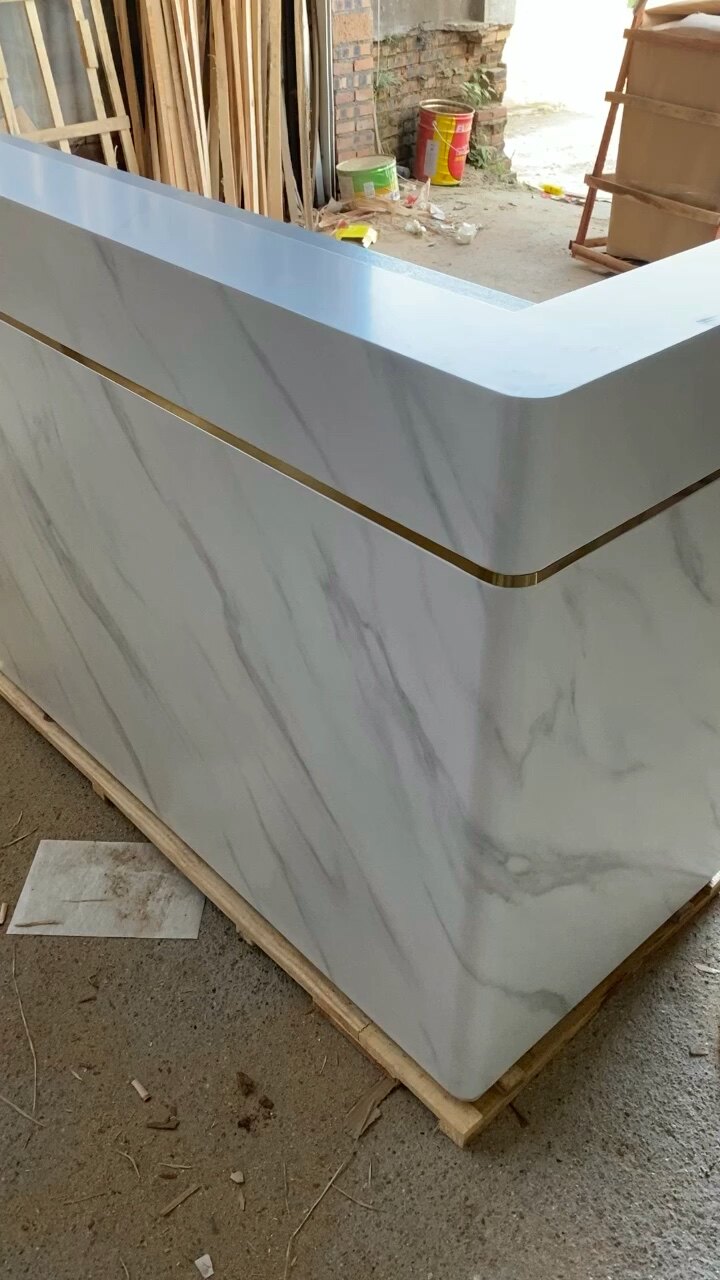 Modern Extra Large Clinic Reception Counter Desk Luxury Wooden ...