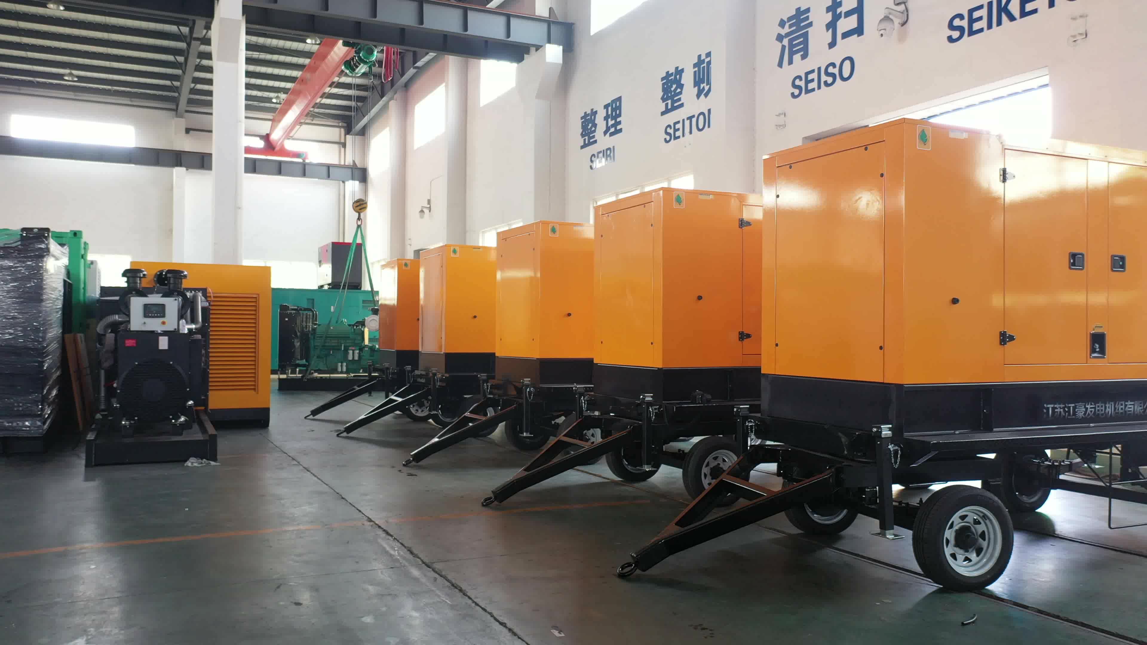 Portable Wheels 100kva Silent Trailer Diesel Genset With Cummins Engine ...