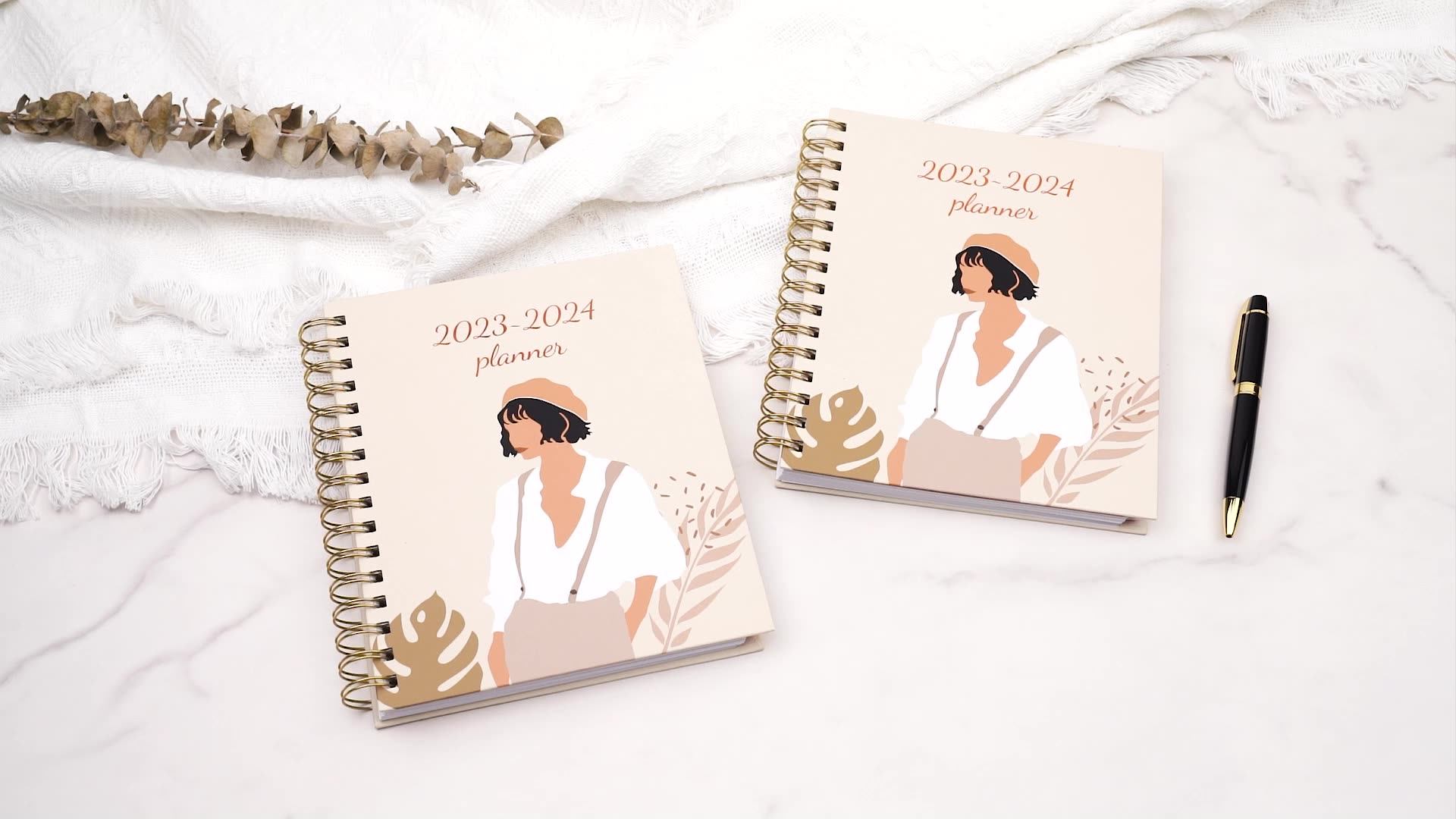 Custom Logo Oem Notebook 2024 Planner Book A5 Spiral Weekly Monthly ...