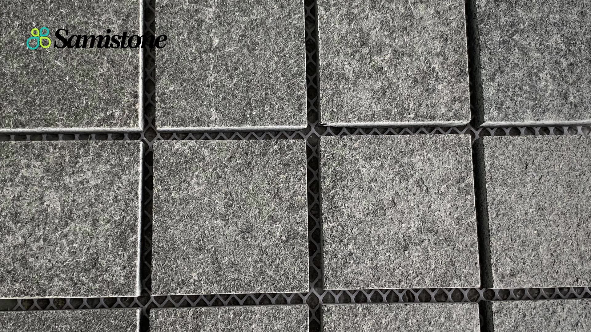 Samistone 100*100mm Granite Cobble Competitive Price Grey Granite ...