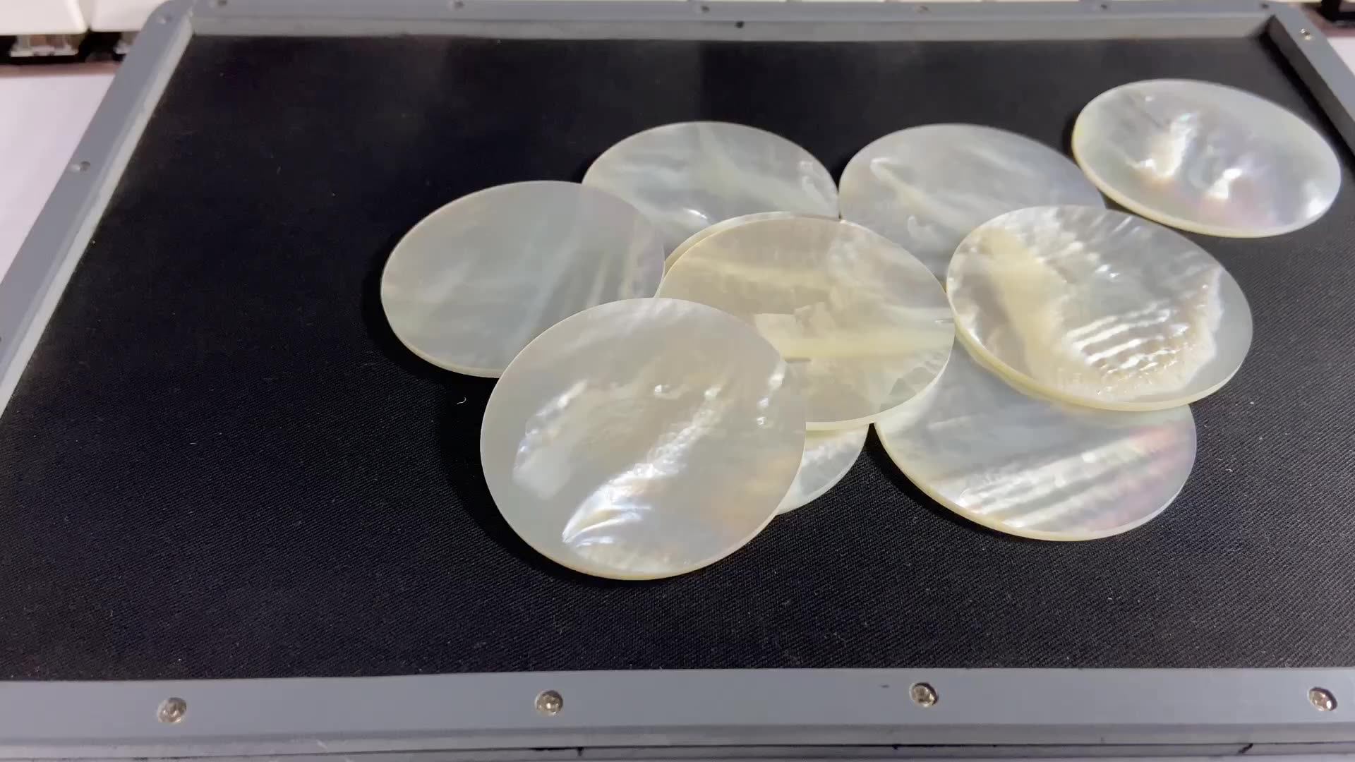 Natural White Lip Shell Mother Of Pearl Round Circle Discs Shell - Buy ...