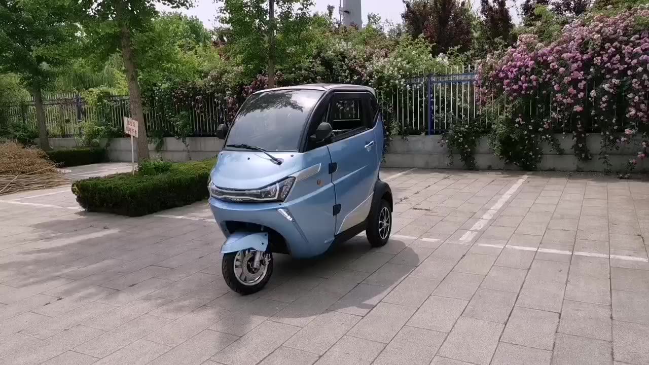 Electric Bike Fully Enclosed Cabin Car 3 Wheels 2 Seats For City ...