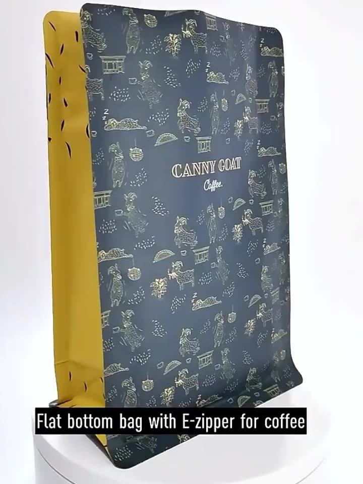 1kg 90microns Kraft Paper/pet/cpp Gloss Finish Strong Sealing Coffee ...