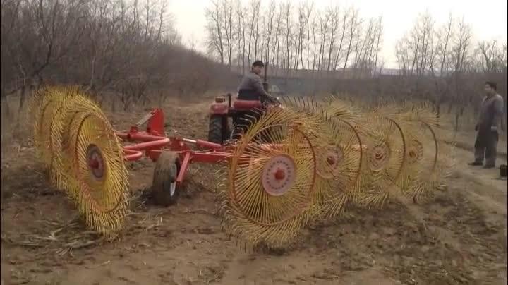 Tractor Driven Hydraulic Rotary 8 Wheels Hay Rake - Buy 8 Wheels Hay ...