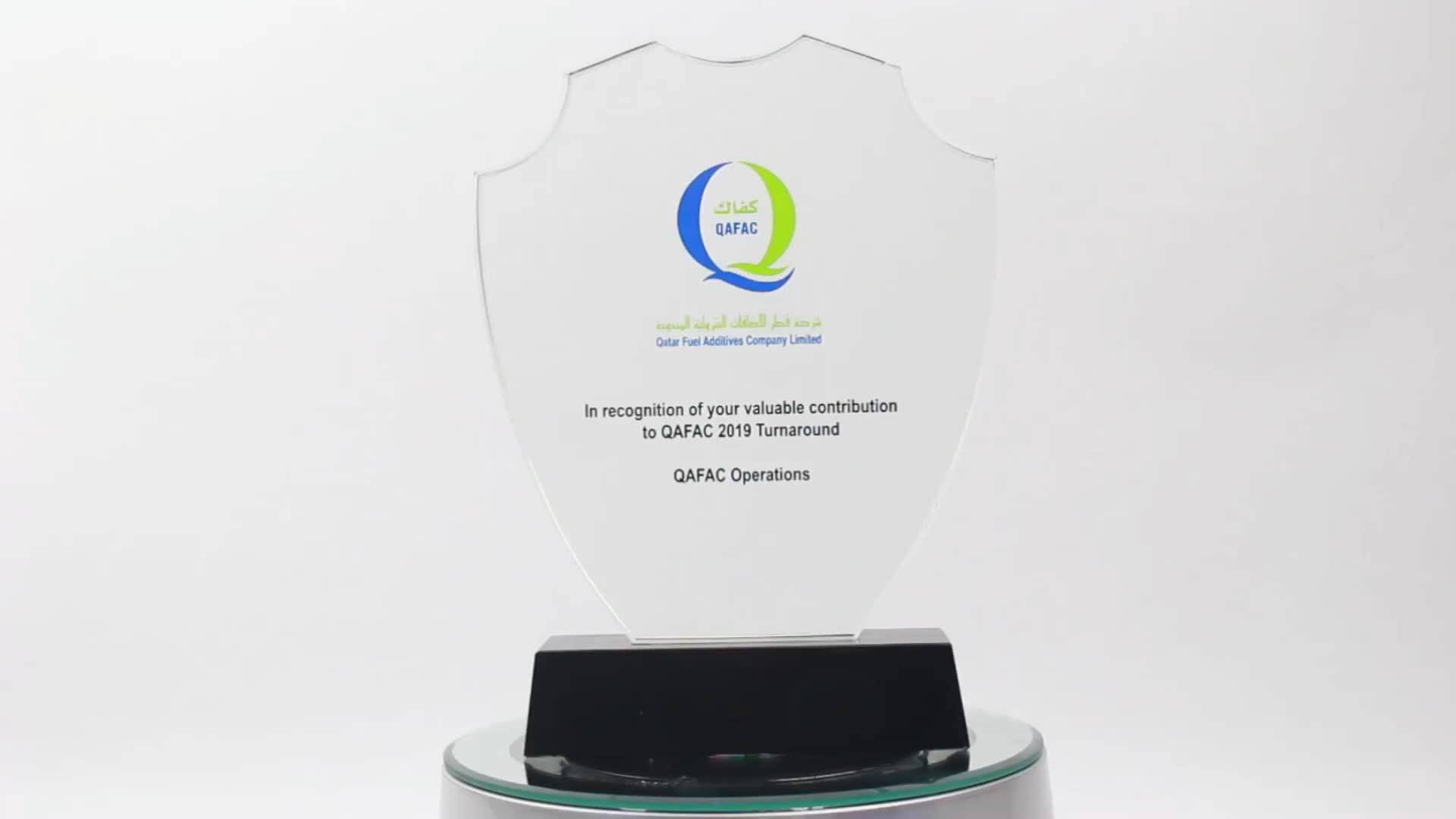 New Design Carved Concave Crystal Glass Shield Awards For High School ...