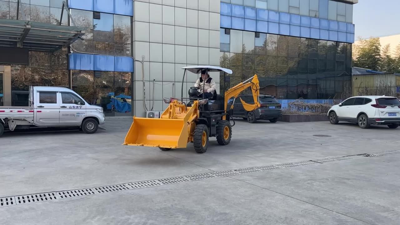 Wheeled Backhoe Loader Diesel Powered Mini Excavator Loader The Machine ...