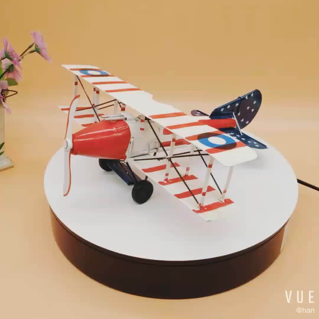Antique Christmas Gift Biplane Aircraft Model Home Office Decor Metal ...