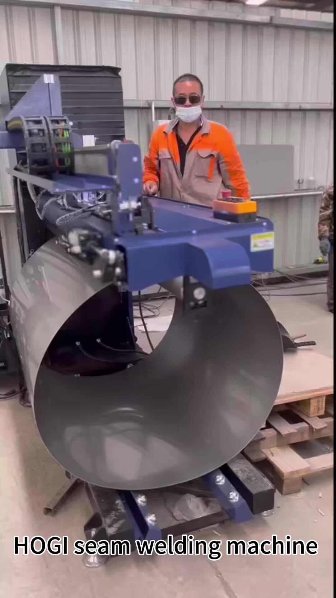 Hogi Rolling Welding Longitudinal Welder Horizontal Air Tank Automatic ...