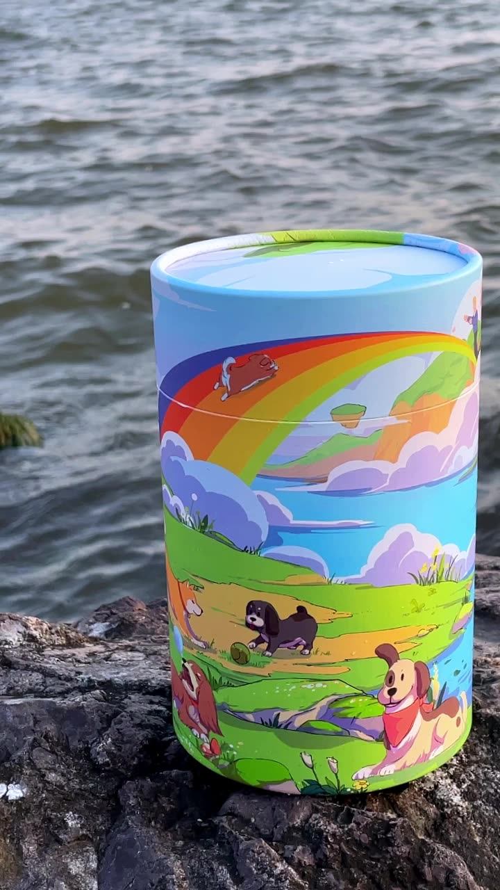 Rainbow Bridge Urn Biodegradable Paper Urna Scattering Tube Cremation ...