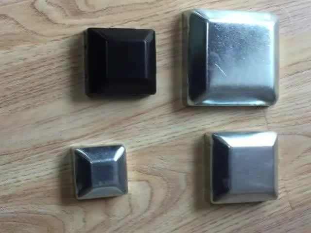 Square Dome Galvanized End Cap For Steel Tube - Buy End Caps For Pipe ...