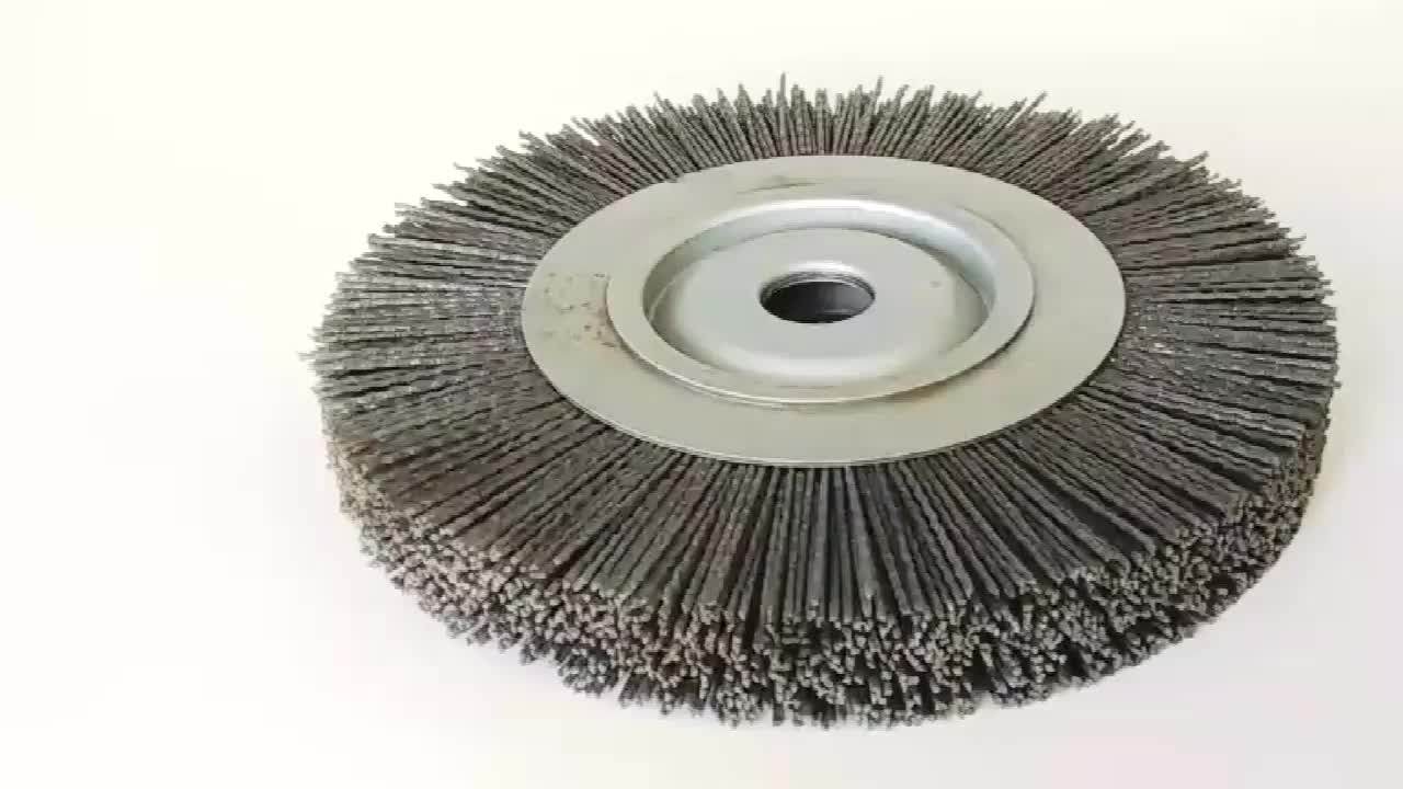 80 Grit Abrasive Nylon Brush Wheel Roller 100x120 For Wood Polishing ...