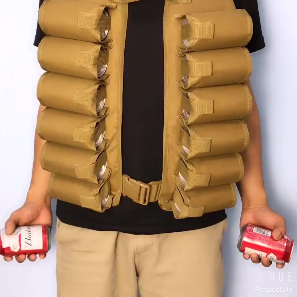 Nylon Adjustable Christmas 12 Pack Beer Bandolier Holder Beverage Can ...